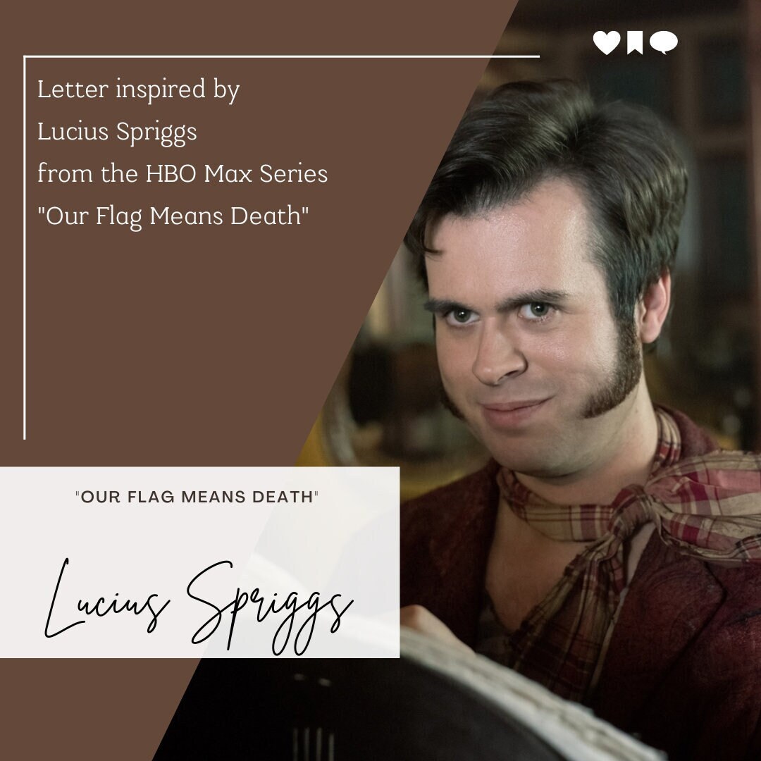 Letter Inspired by Lucius Spriggs From our Flag Means - Etsy