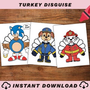 Disguise a Turkey Project Kit | Sonic Turkey Disguise | Kids ...