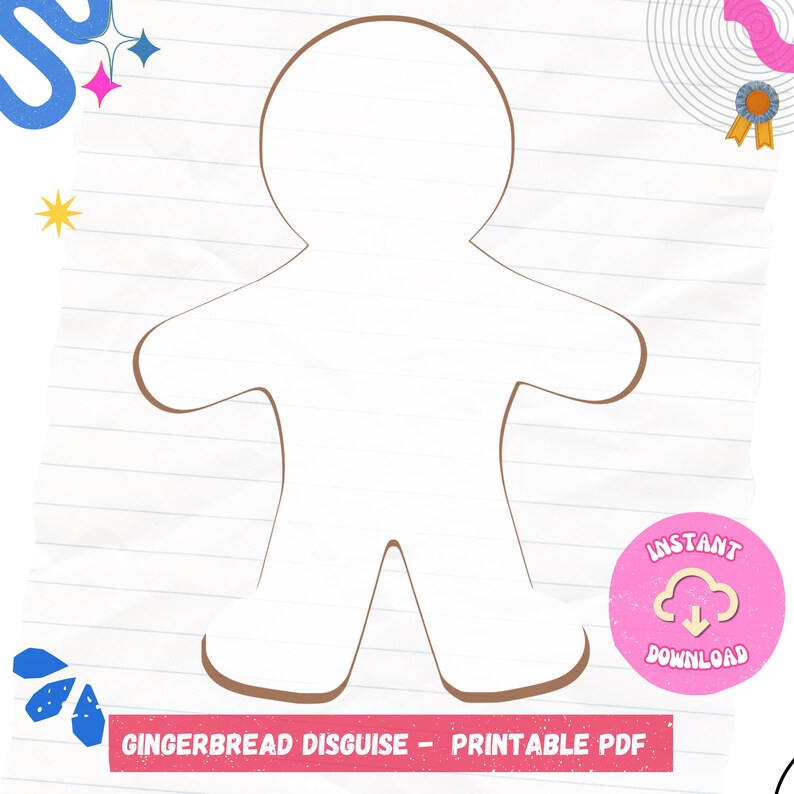 Astronaut Gingerbread Man Costume: Printable Holiday Craft (PDF ...