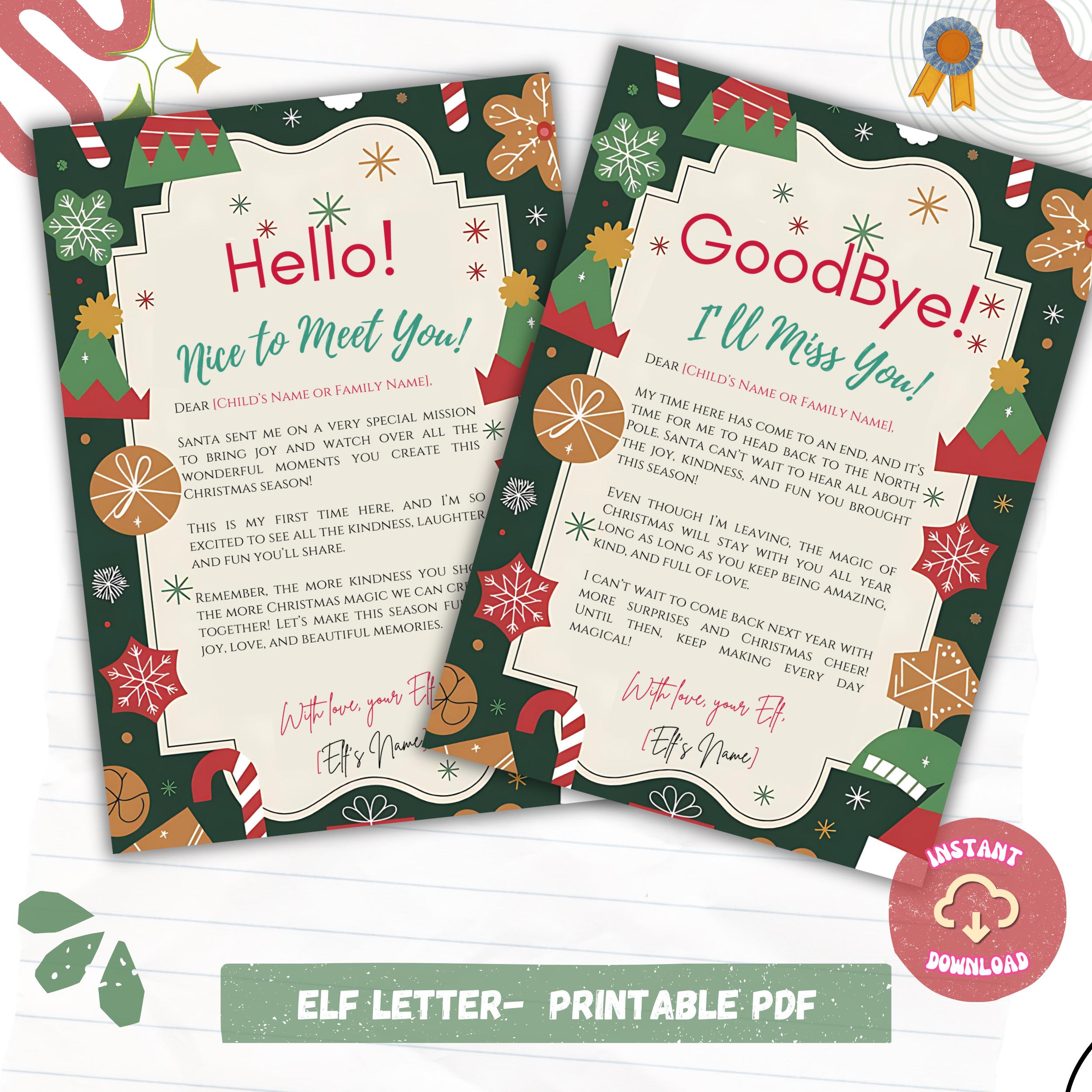 EDITABLE Elf Arrival Letter, First Time Elf Arrival Letter, Elf Letter ...