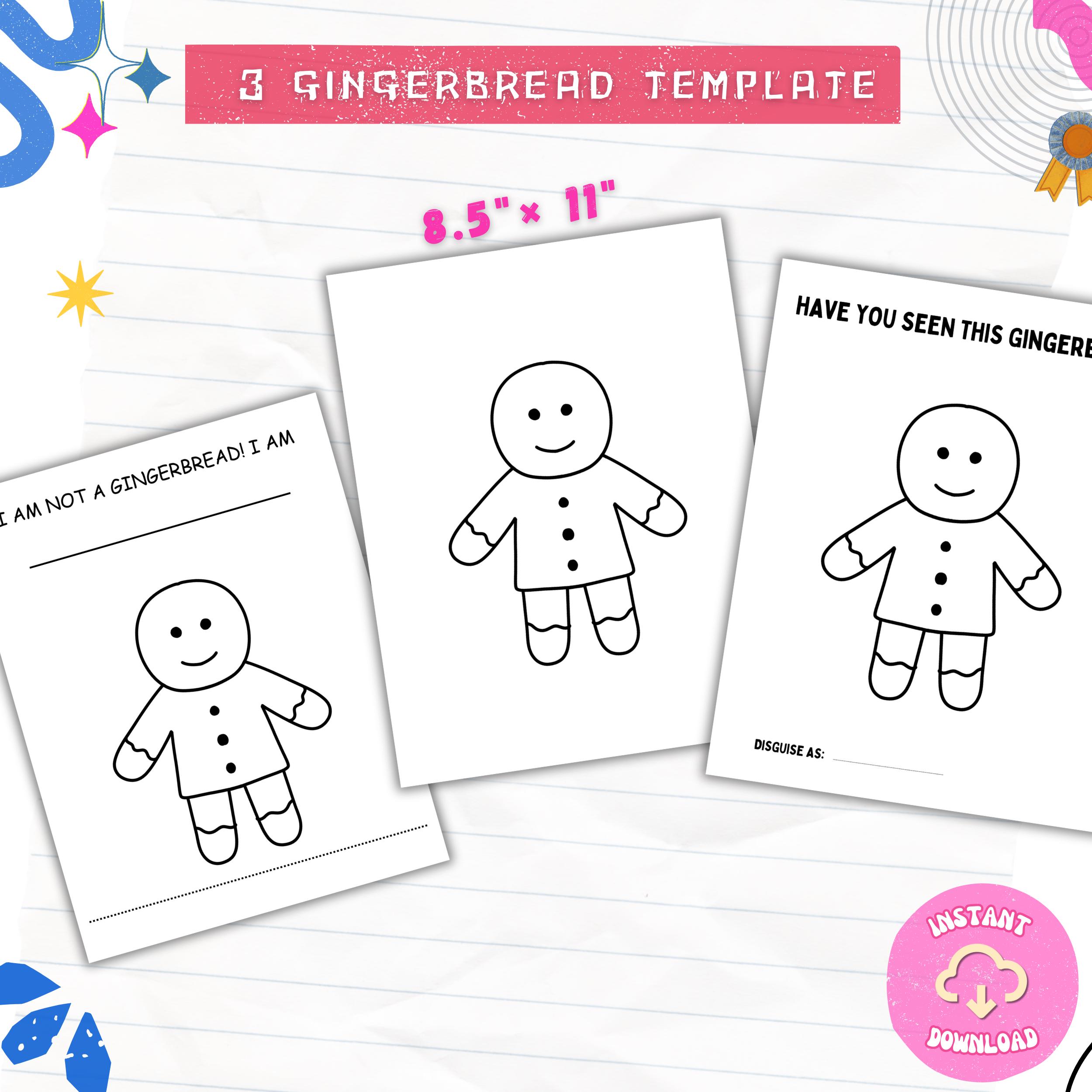 Disguise a Gingerbread Man, Gingerbread in Disguise Printable, Santa ...