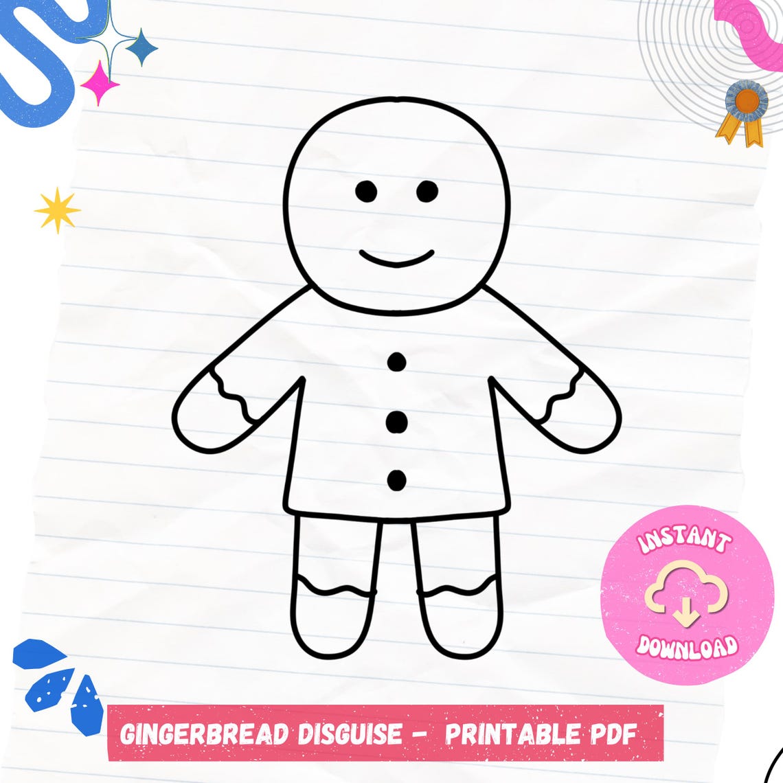 Disguise a Gingerbread Man, Gingerbread in Disguise Printable, Santa ...
