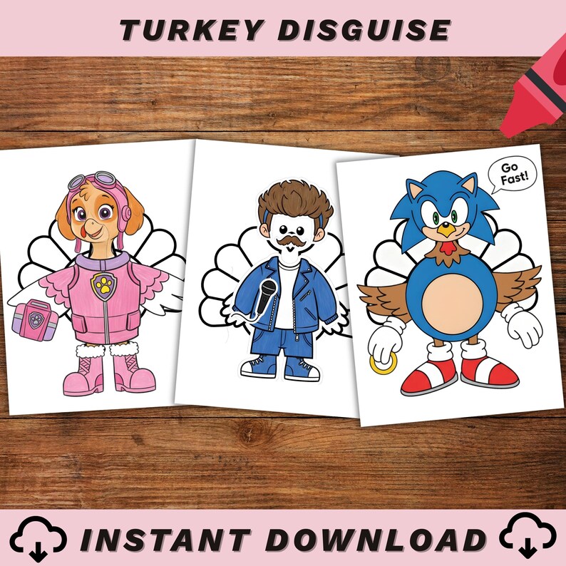 Disguise a Turkey Project Kit | Sonic Turkey Disguise | Kids ...