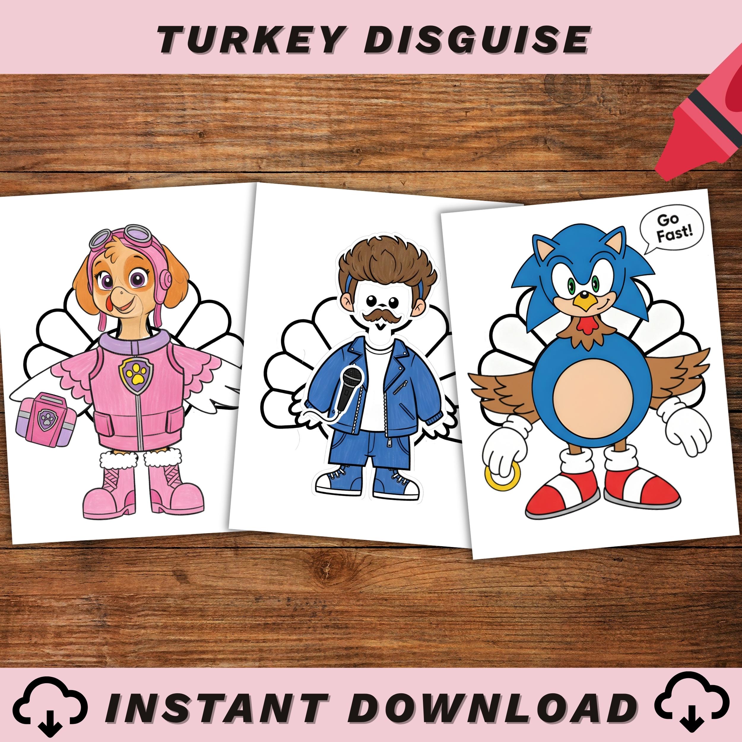 Disguise a Turkey Project Kit | Sonic Turkey Disguise | Kids ...