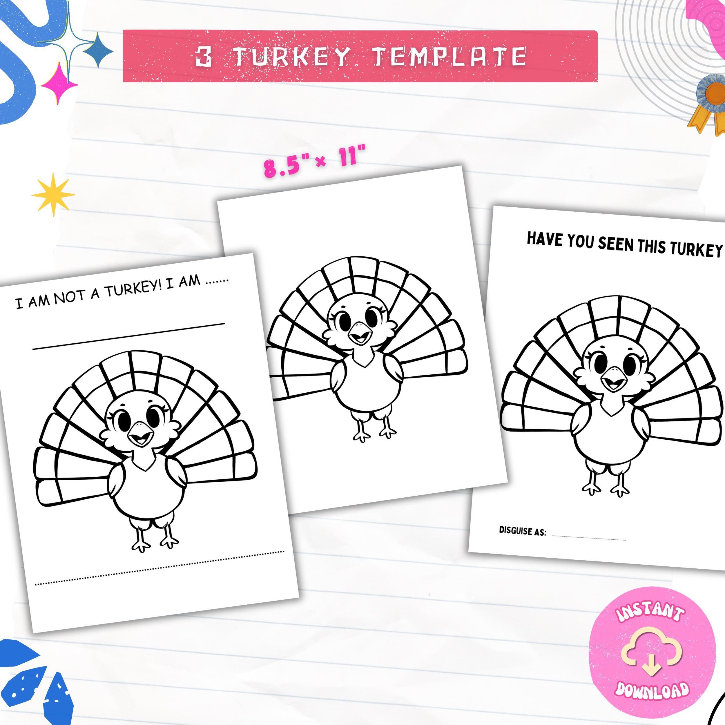Turkey Disguise Craft: Thanksgiving Kids Activity (digital Download) - Etsy