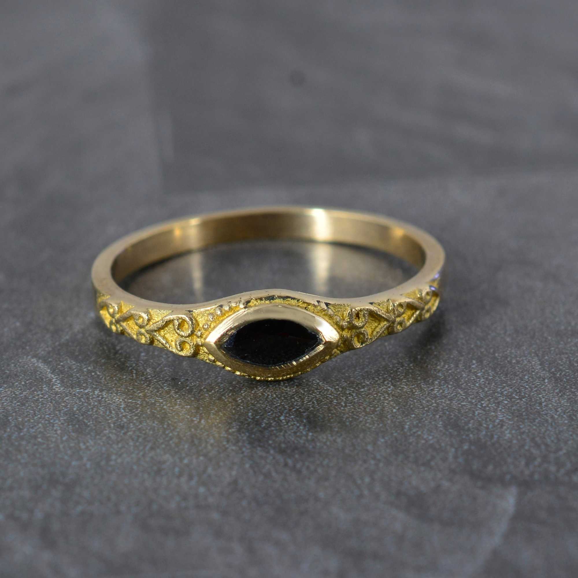 Black Obsidian Ring, Obsidian Ring,small Oval Obsidian, Stacking Ring ...