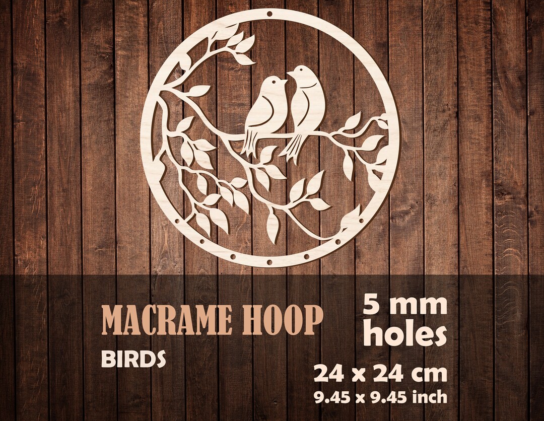 Macrame Hoop BIRDS on a Branch Macrame Hoop BIRDS BIRDS on a Branch ...