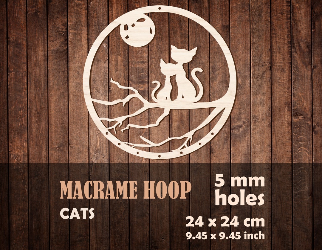 Macrame Hoop CATS KITTENS Macrame Hoop CATS Kittens Handcraft Diy ...