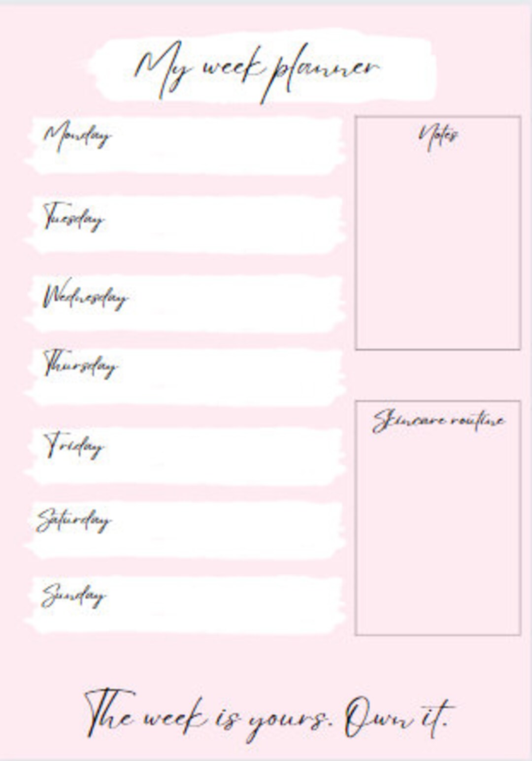 Weekly Planner Printable to Do List - Etsy