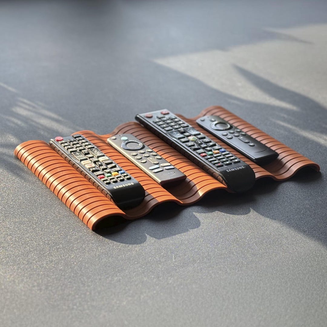 Wave Remote Holder, Decorative Remote Control Tray, TV Remote Caddy ...