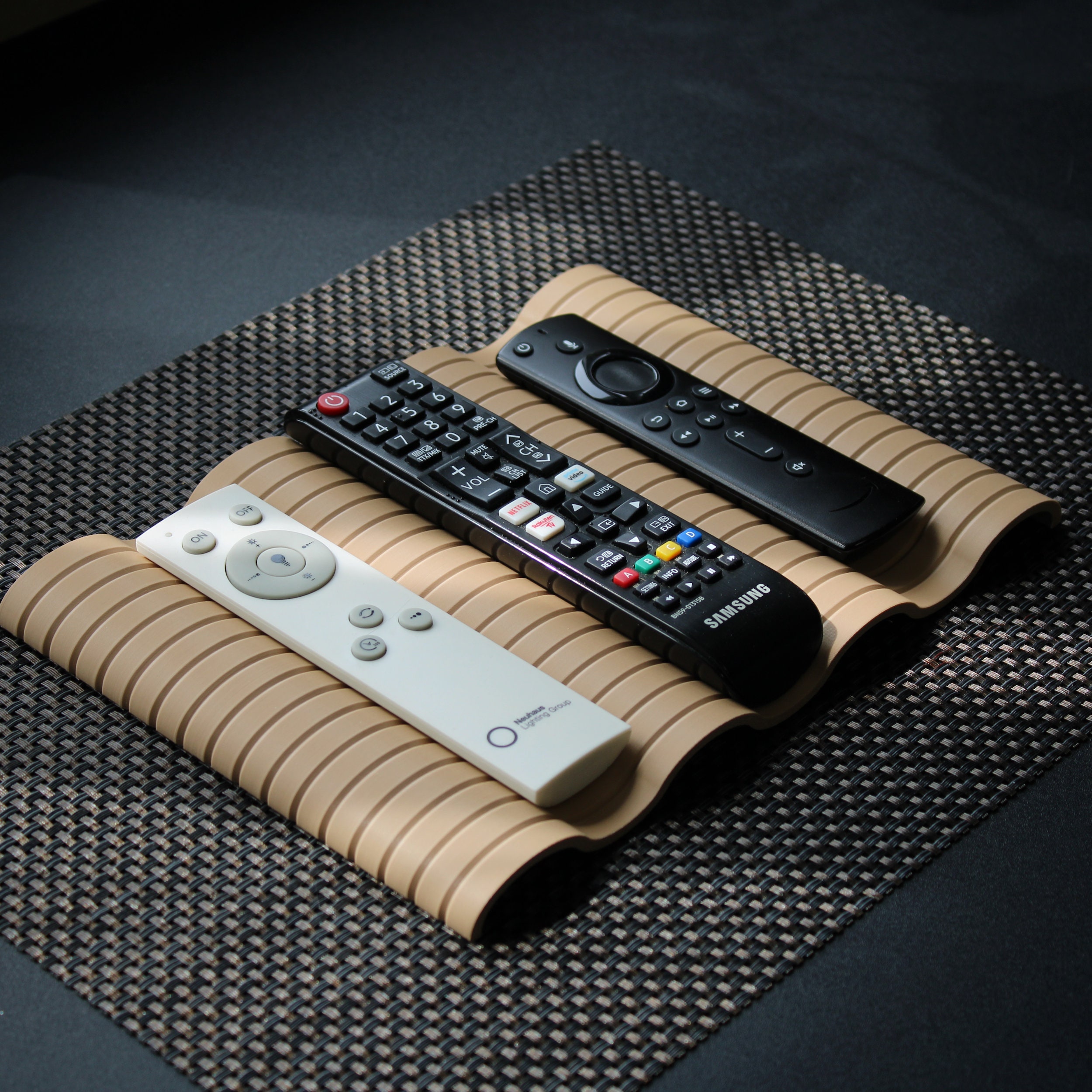 Wave Remote Tray, Decorative Remote Control Holder, TV Remote Caddy ...