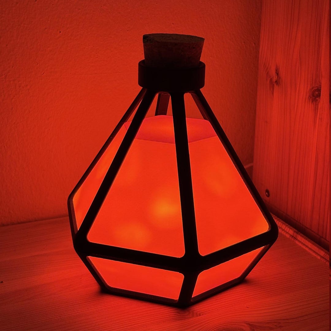 Health Potion Lamp, Gamer Desk Lamp, RPG LED Gamer Decor, Fantasy Lamp ...