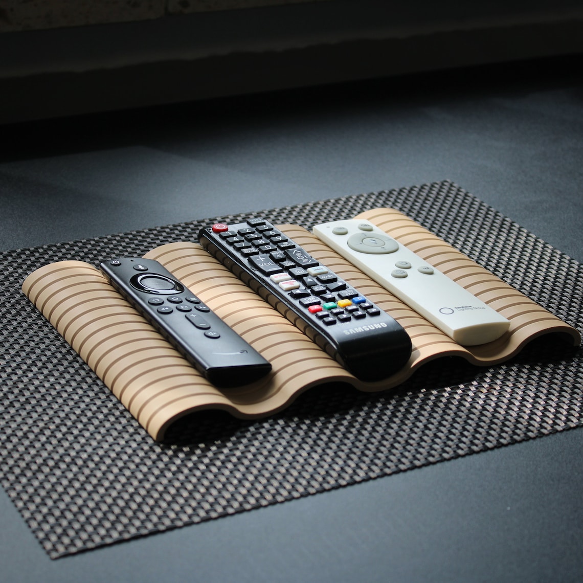 Wave-shaped Remote Control Holder With 3 Compartments - Model 1S - Etsy