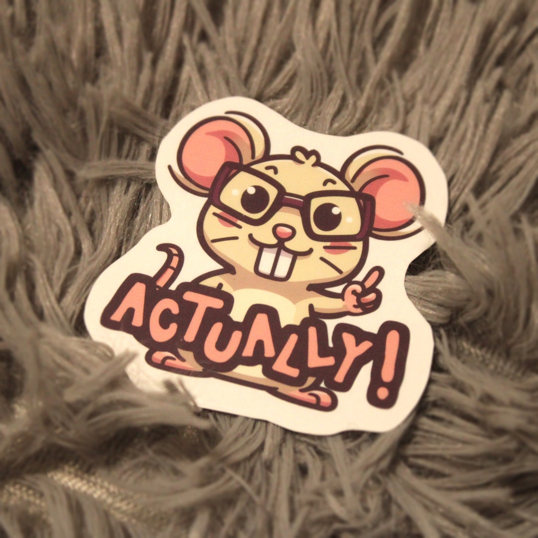 Nerd Rat Sticker Sticker for Nerds Gift for Know-it-all - Etsy