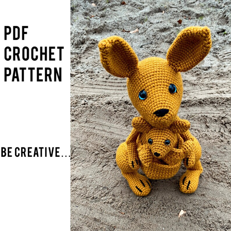 Kangaroo Crochet Pattern / Crochet Toys / Amigurumi Toys / Mum - Etsy