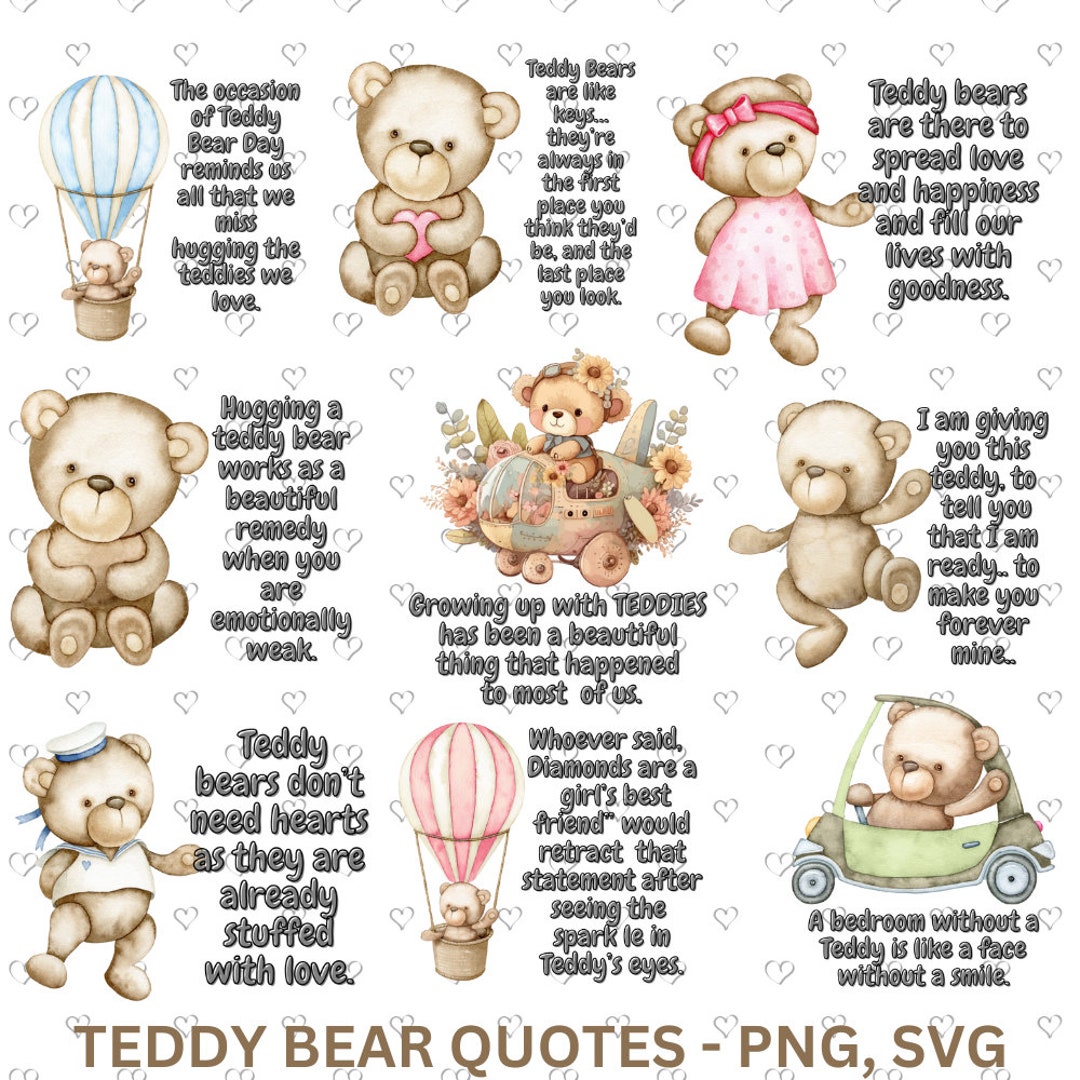 Teddy Bear Svg Quote Svg Wishes Svg Teddy Bear Svg Quote - Etsy Denmark