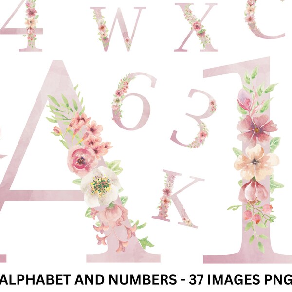 Floral Alphabet - Etsy