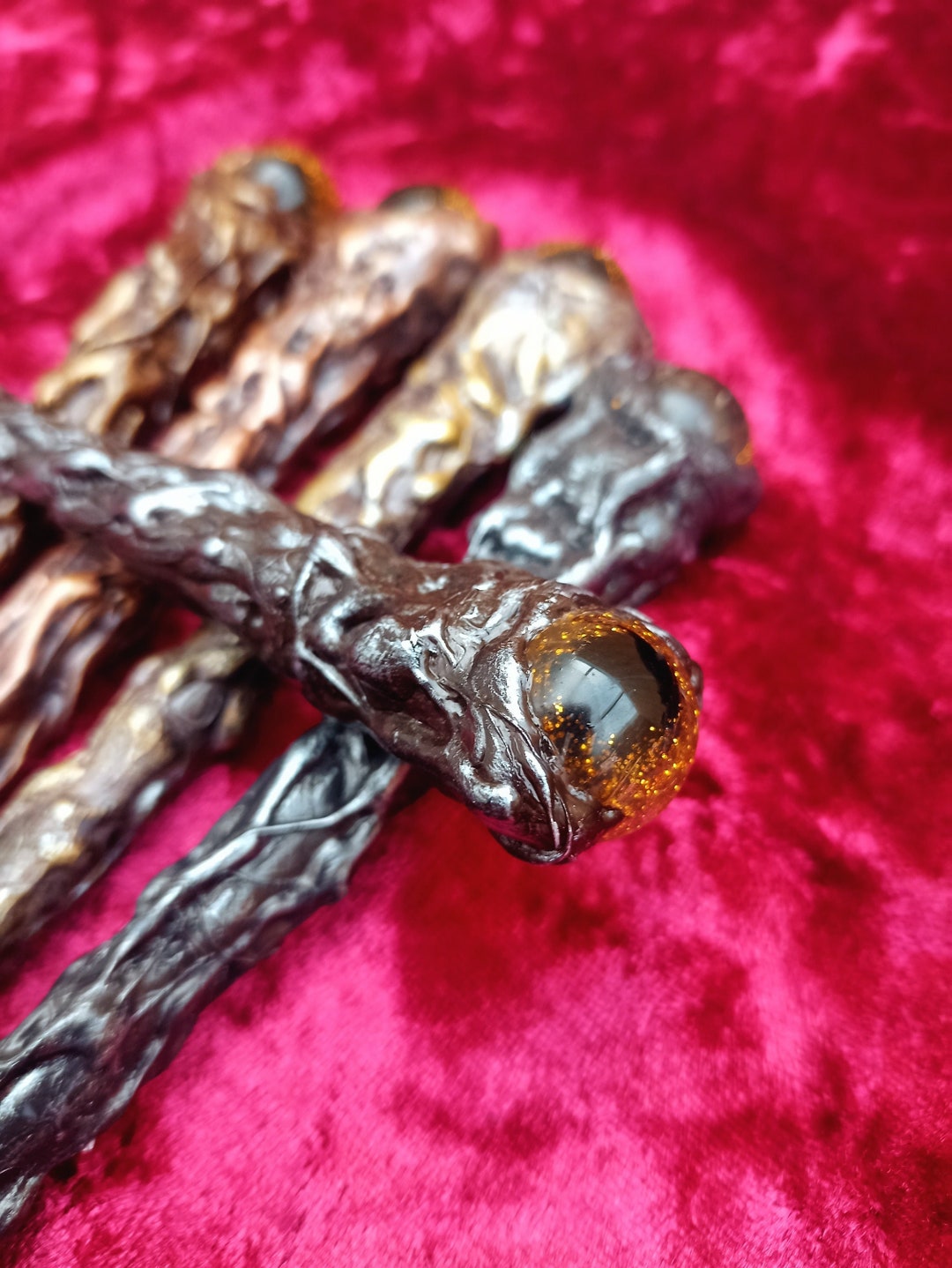 Golden Glitter-globe Wands Golden Orb Wands Witch Wand - Etsy UK