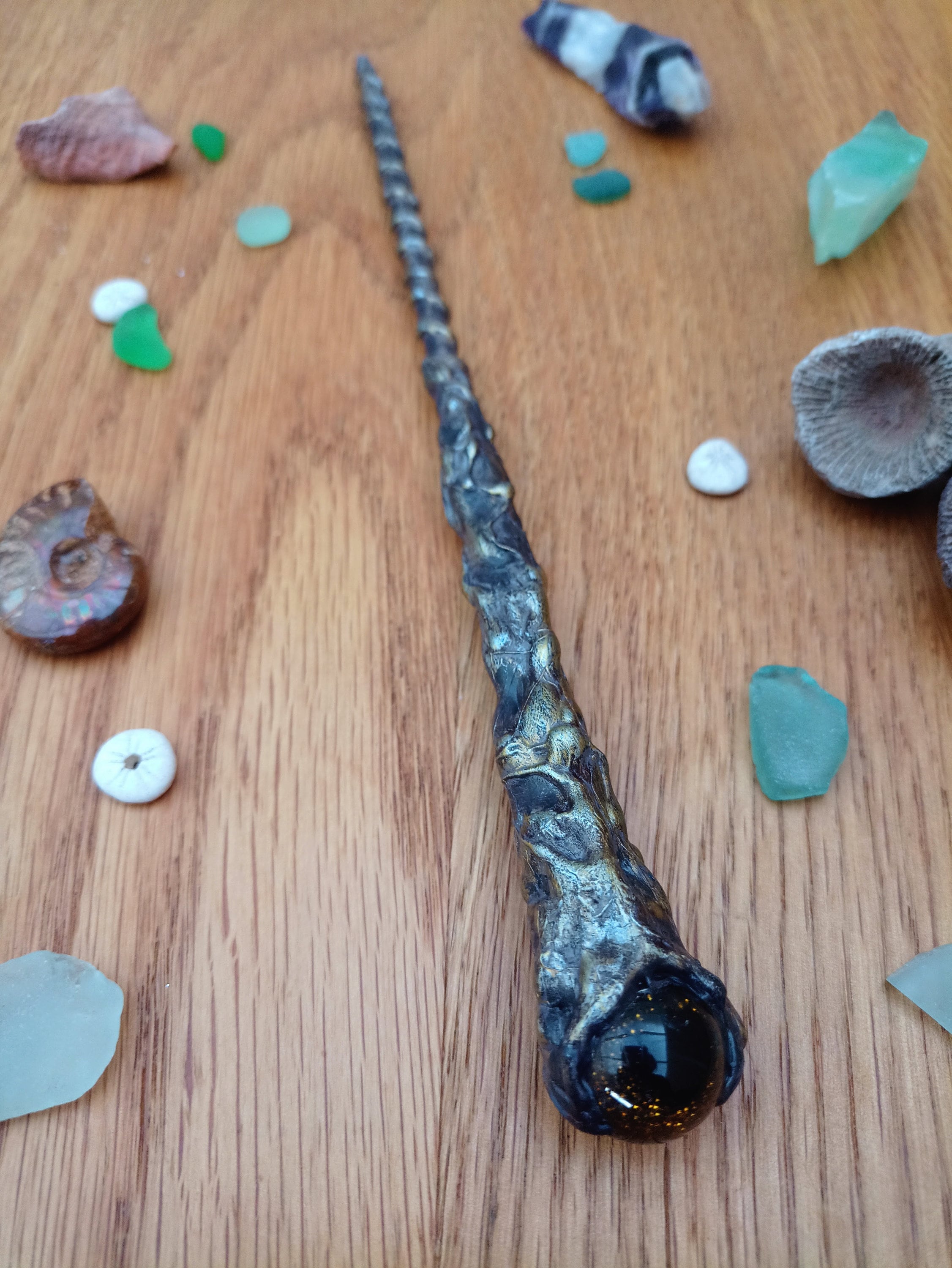 Golden Glitter-globe Wands Golden Orb Wands Witch Wand - Etsy UK