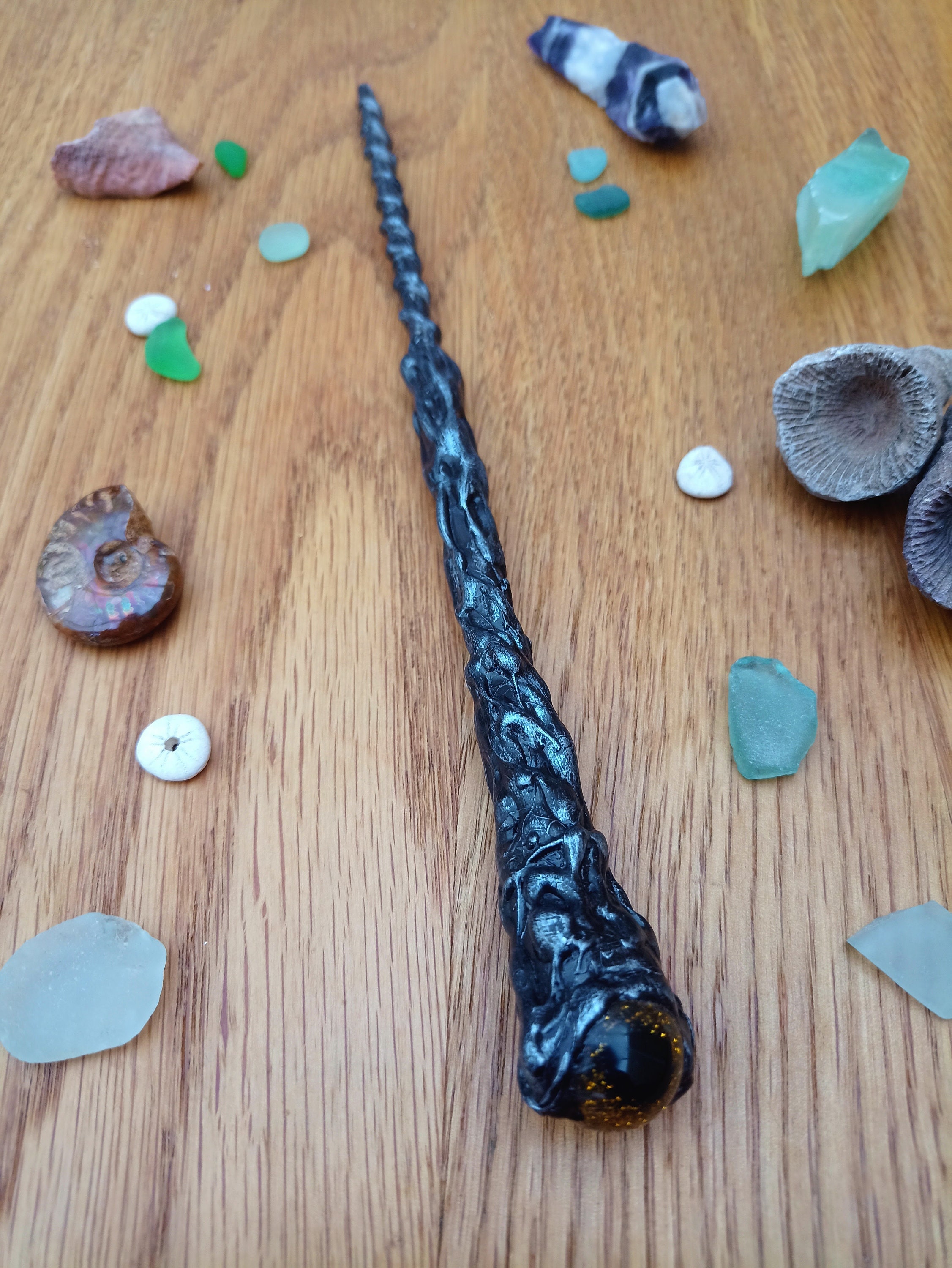 Golden Glitter-globe Wands | Golden Orb Wands | Witch Wand | Wizard ...