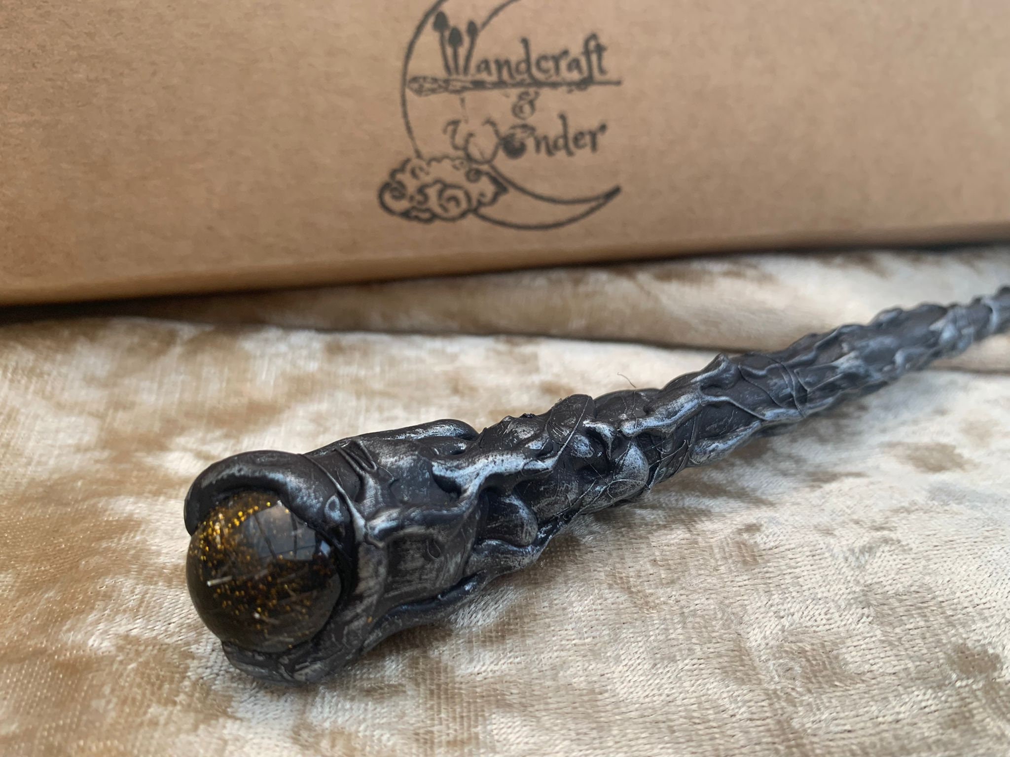 Golden Glitter-globe Wands | Golden Orb Wands | Witch Wand | Wizard ...