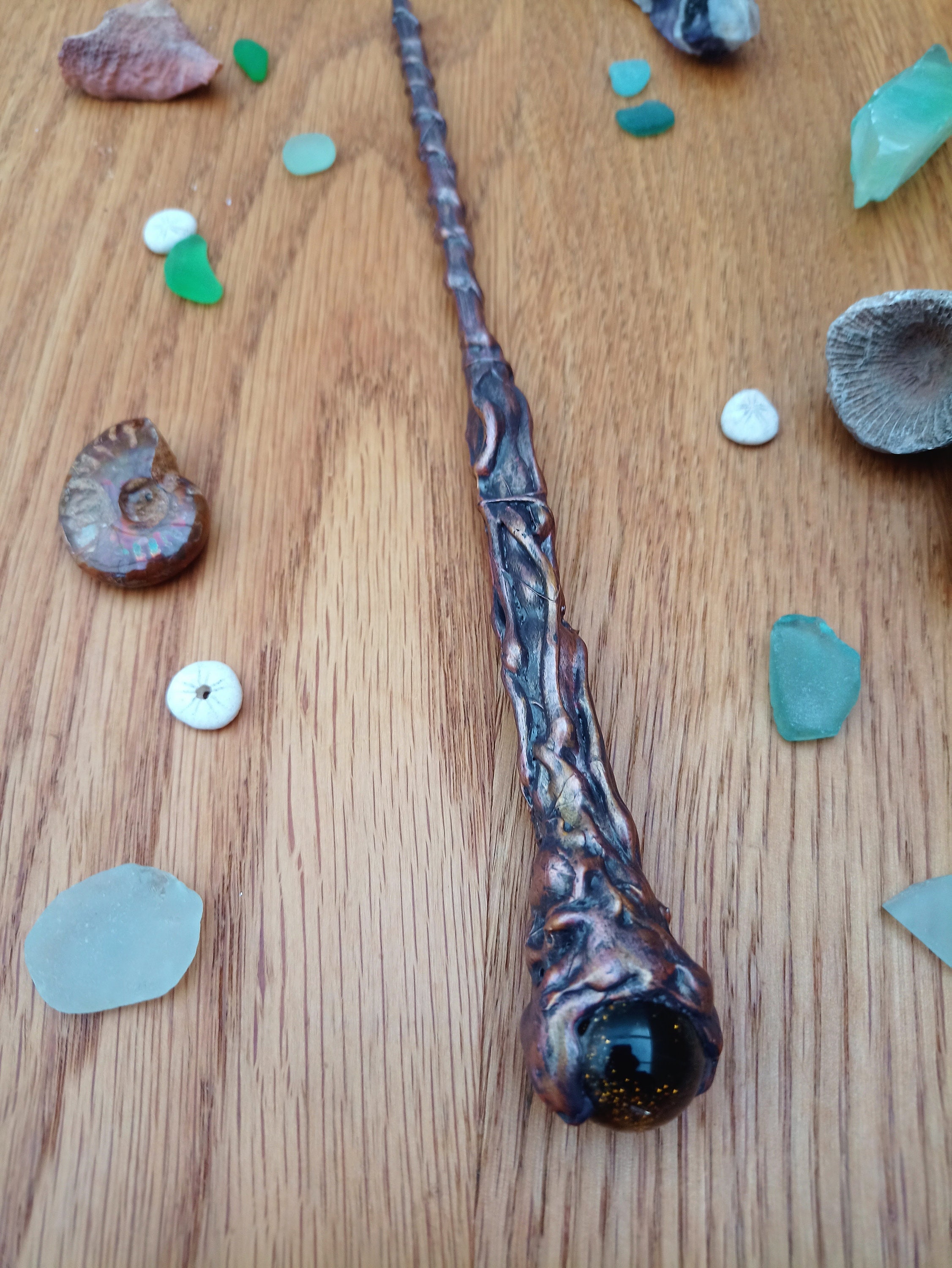 Golden Glitter-globe Wands | Golden Orb Wands | Witch Wand | Wizard ...