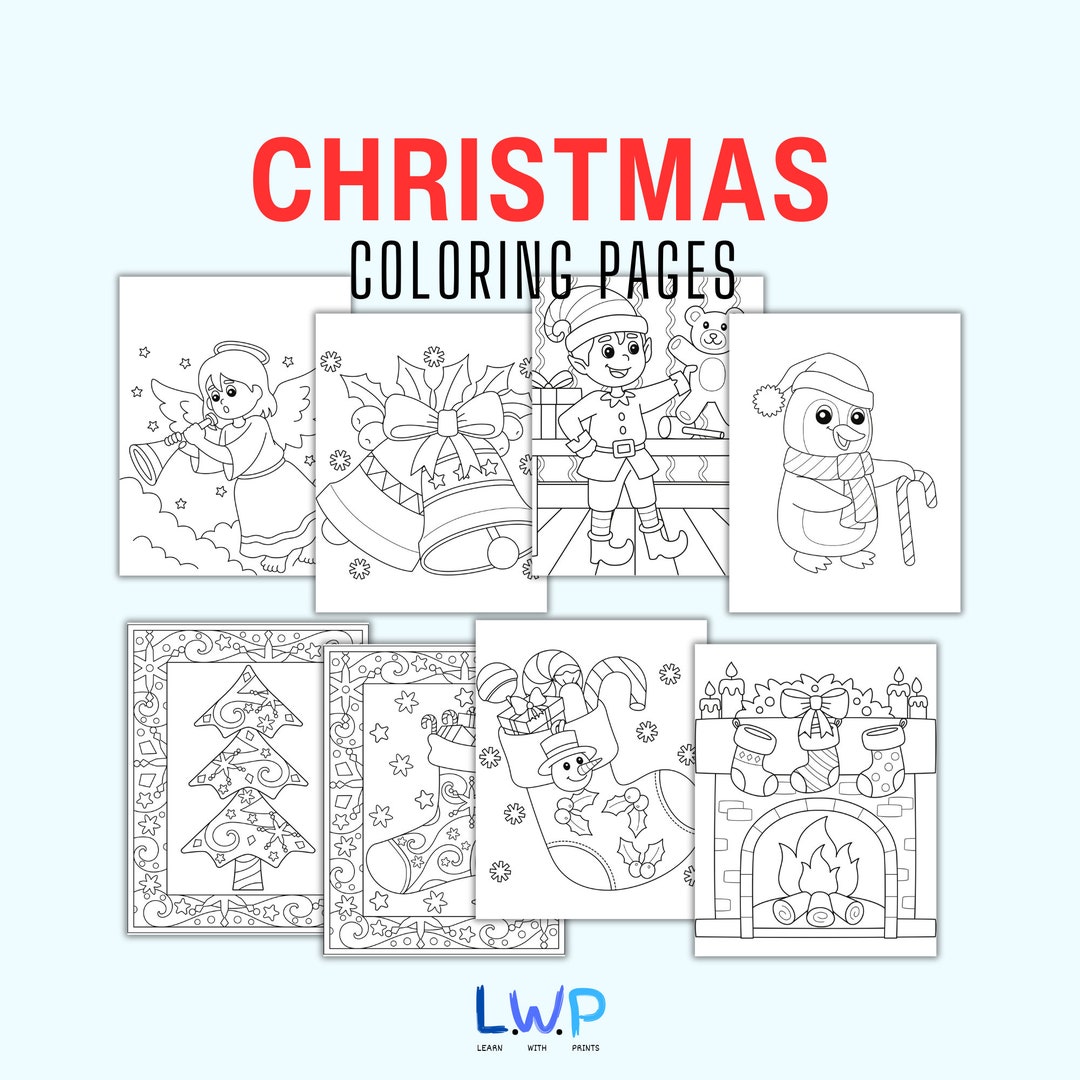 Christmas Coloring Book, 123 Printable Christmas Coloring Page for Kids ...