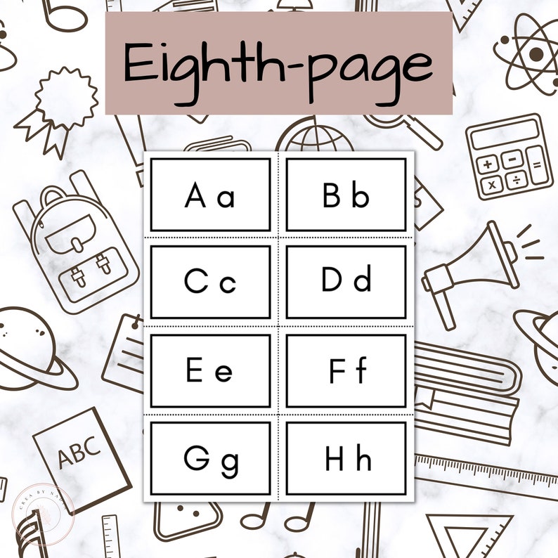 Alphabet Flashcards, Simple Letter Cards, ABC Minimalist Printable ...