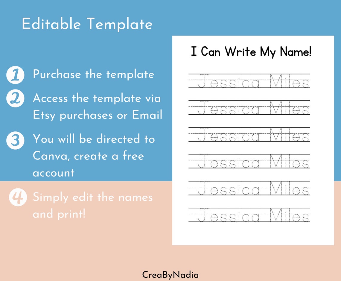Printable Name Tracing Worksheets, Custom Handwriting Practice ...