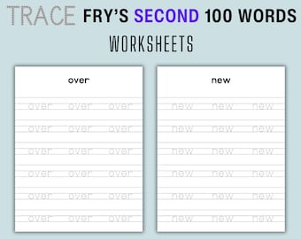 Printable Trace Fry's First Hundred Sight Words Worksheets ...
