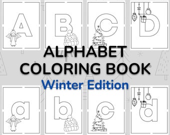 Winter Alphabet Coloring - Etsy