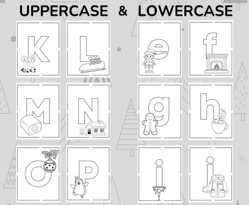 Printable Alphabet Coloring Book, Upper and Lowercase Letters Coloring ...