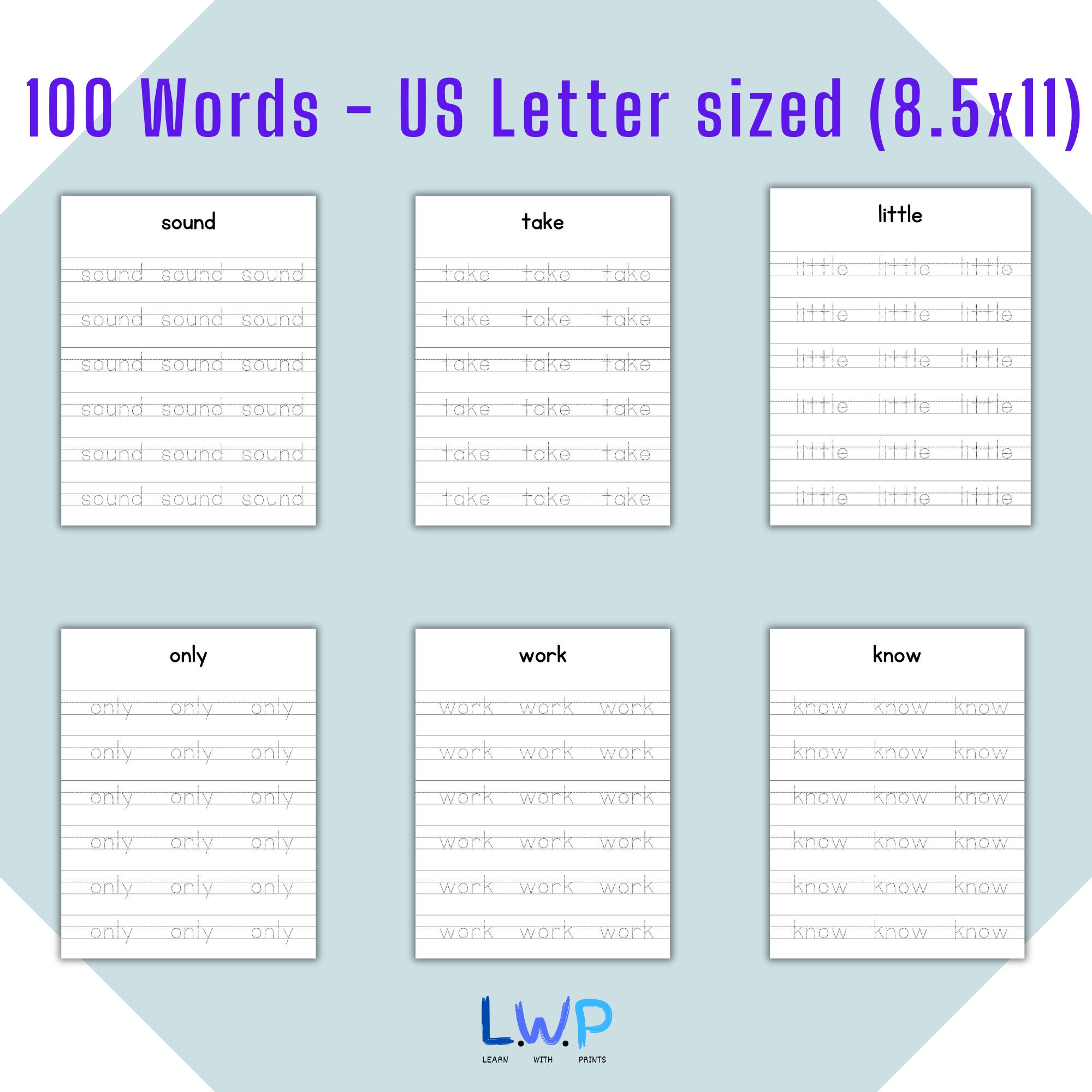 Printable Trace Fry's Second Hundred Sight Words Worksheets ...