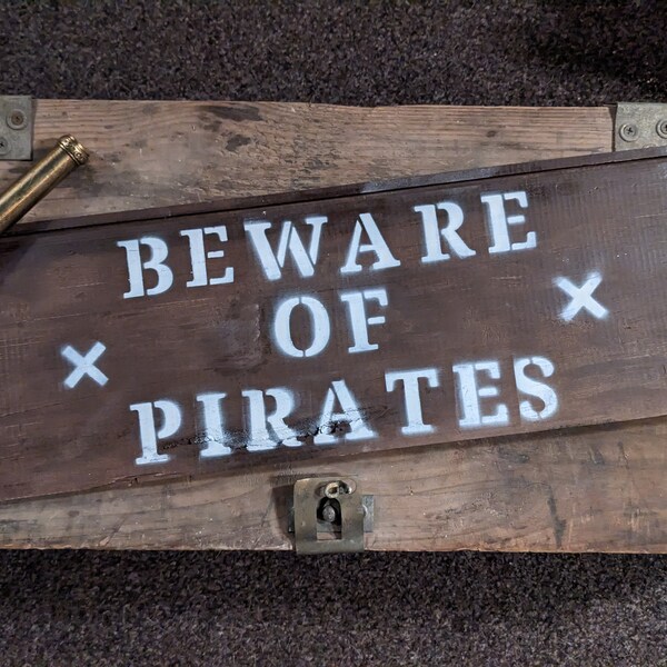 Beware Pirate Sign - Etsy