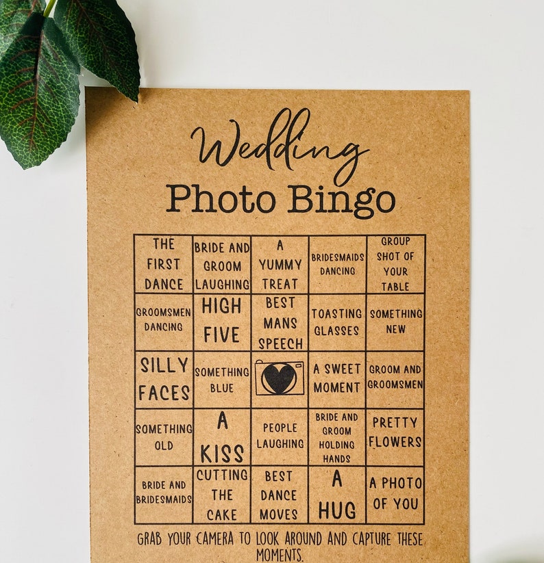 Wedding Photo Bingo digital Download - Etsy