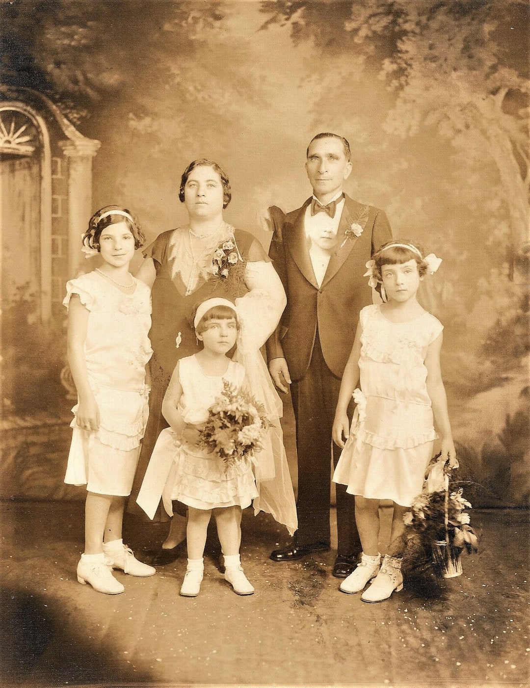 Vintage Early 1900's Photo Three Girls in Wedding Party - Etsy