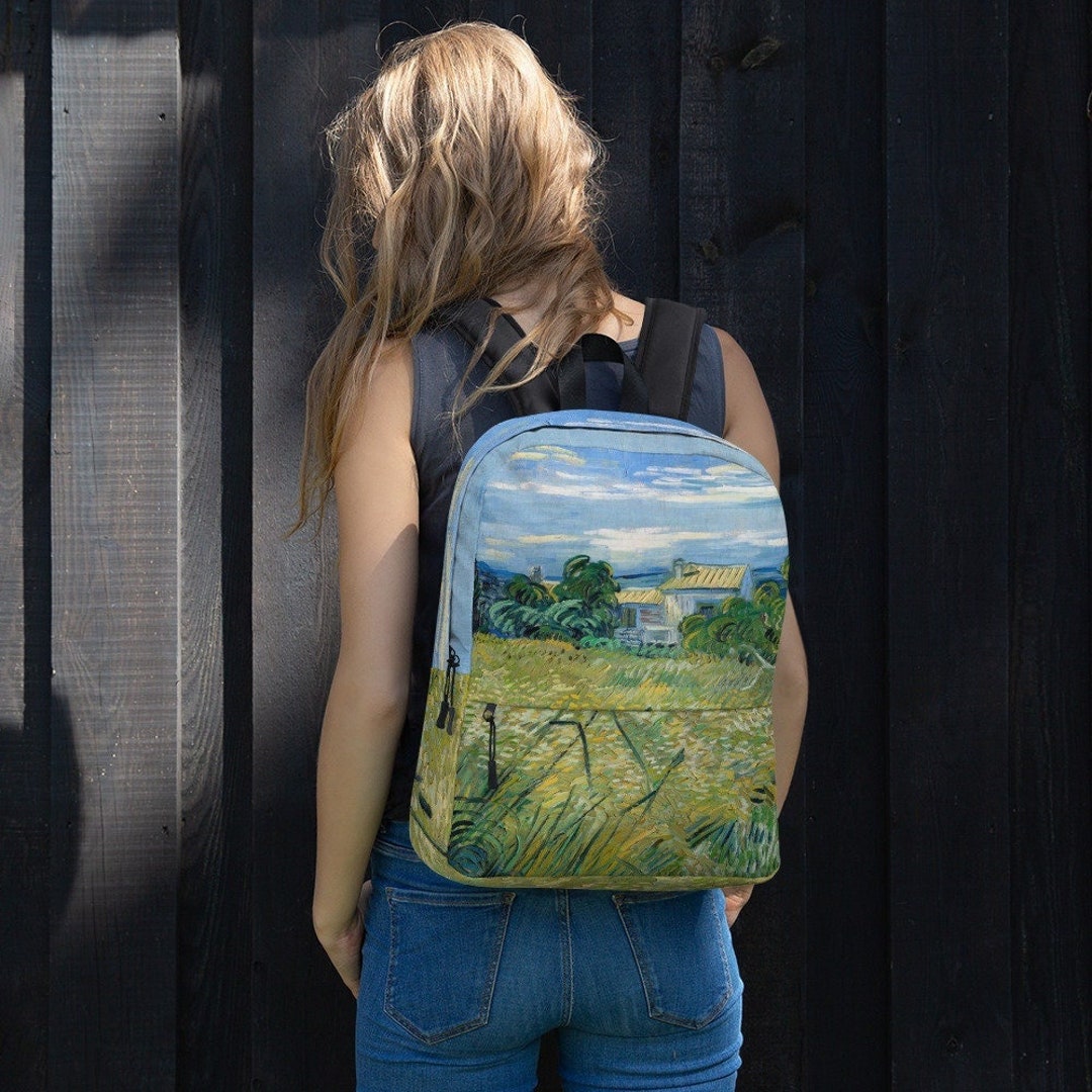 Van Gogh Backpack Van Gogh Green Wheat Field With Cypress - Etsy