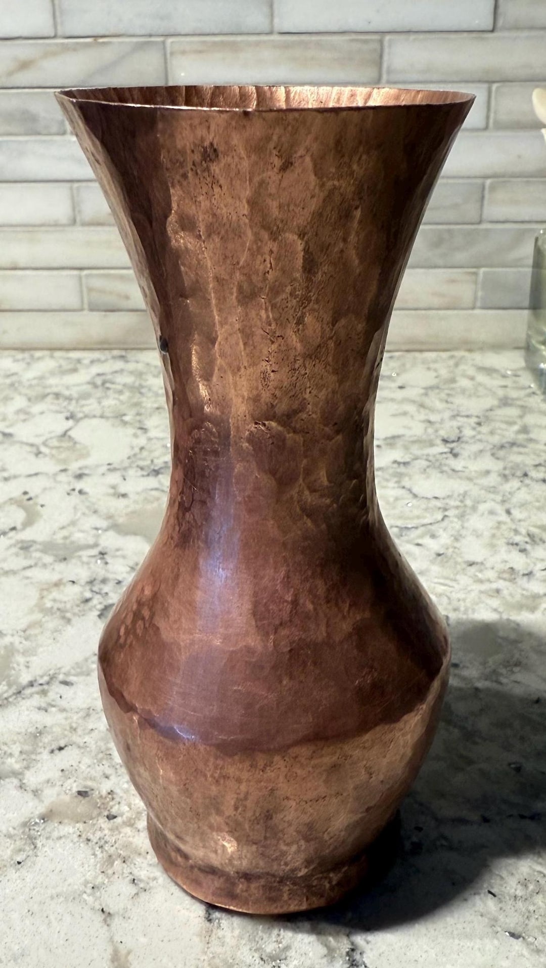 Hand-forged Copper Flower Vase Rustic Hammered Copper Bud Vase Vintage ...