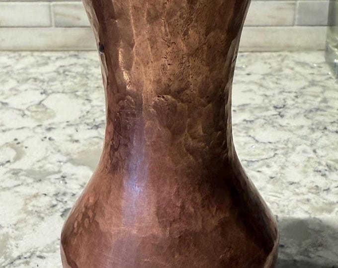 Hand-forged Copper Flower Vase Rustic Hammered Copper Bud Vase Vintage ...