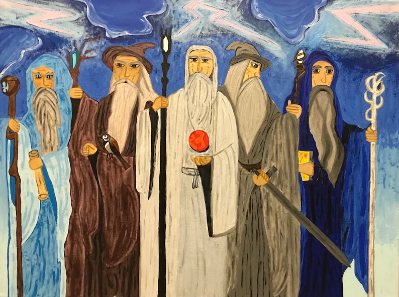 5 Wizards of Middle Earth Lord of the Rings Rings of Power - Etsy