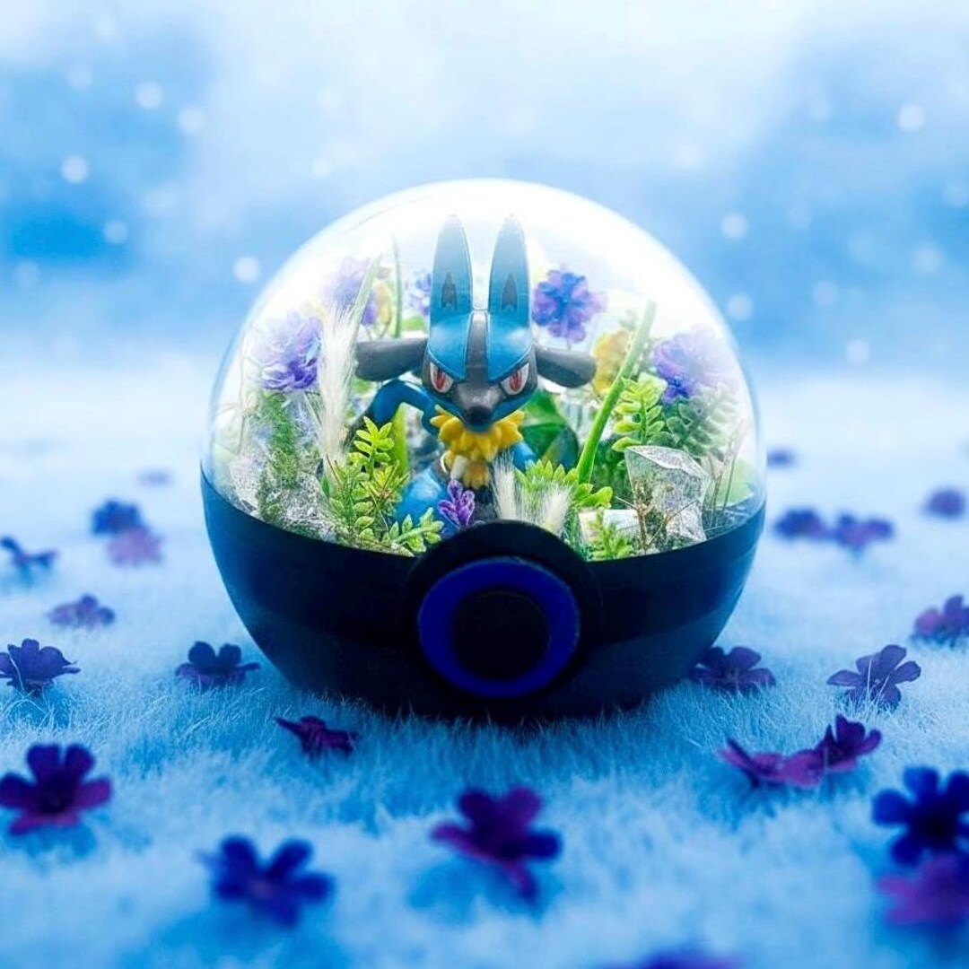 Lucario Pokémon , Light up Terrarium , Size Large , Birthday Gift ...
