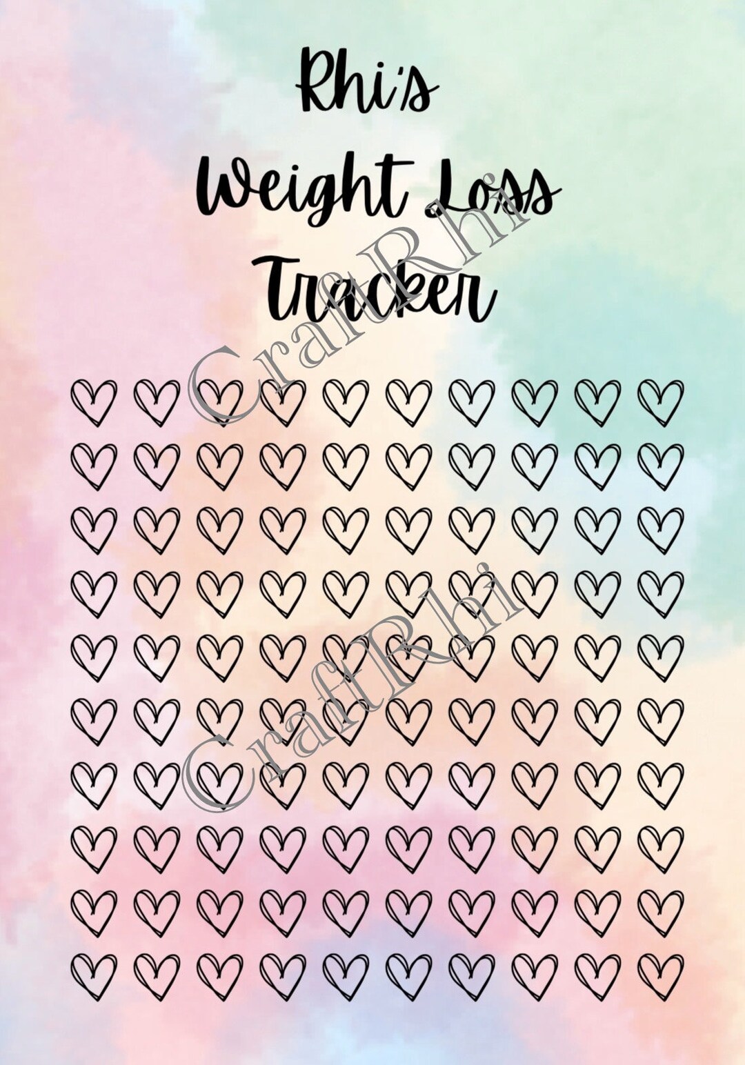 Weight Loss Tracker - Digital - Etsy