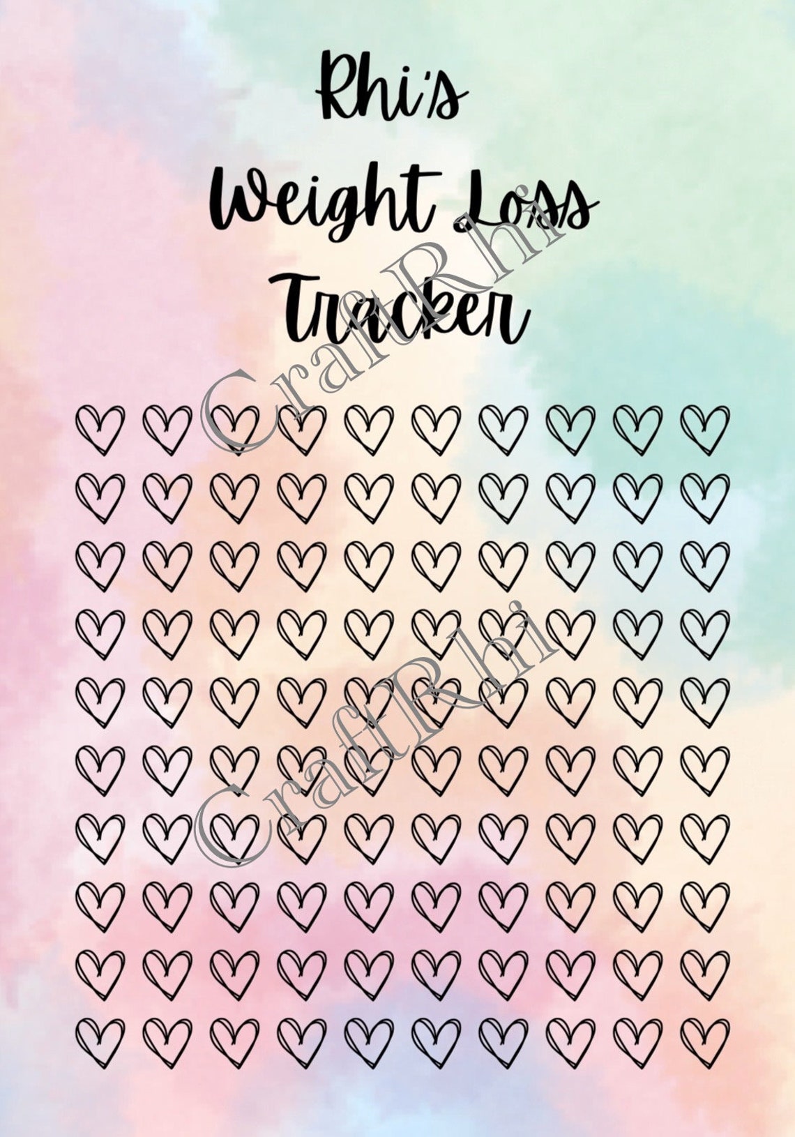 Weight Loss Tracker - Digital - Etsy