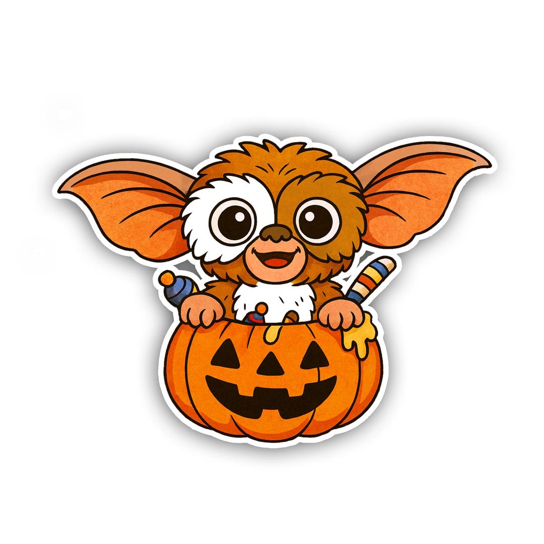 Gizmo Gremlins Sticker: Glossy Horror Icon, Laptop Decal - Etsy