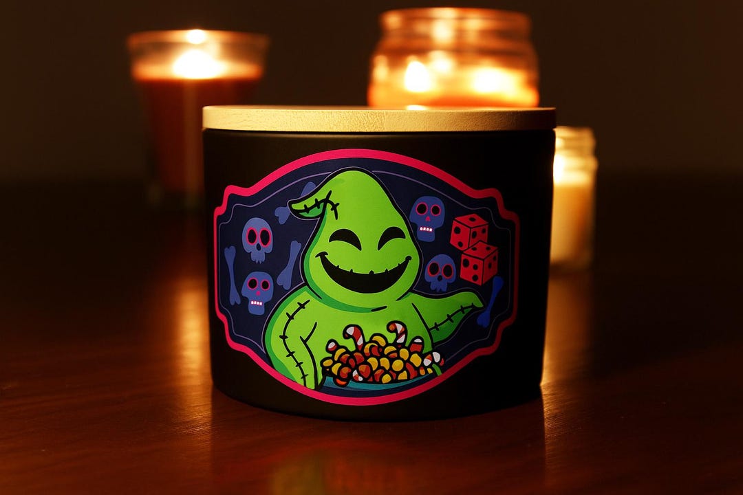 Oogie Boogie Coconut Soy Candle: Spooky Halloween Art - Etsy