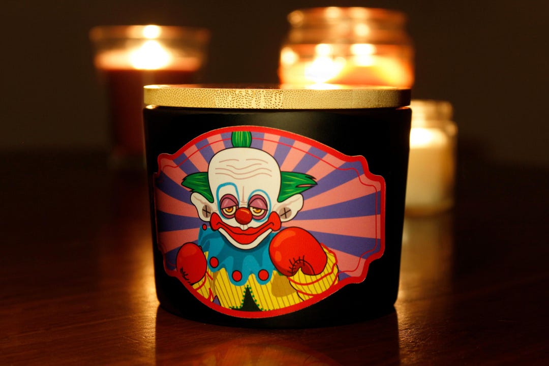 Killer Clown Coconut Soy Wax Candle, Horror Gift, Spooky Decor - Etsy