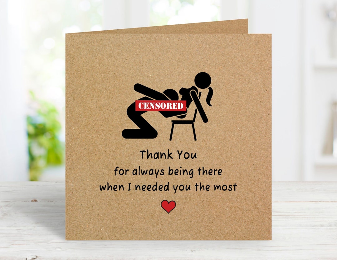Rude Funny Thank You Card: Anniversary, Birthday, Valentine's Day - Etsy
