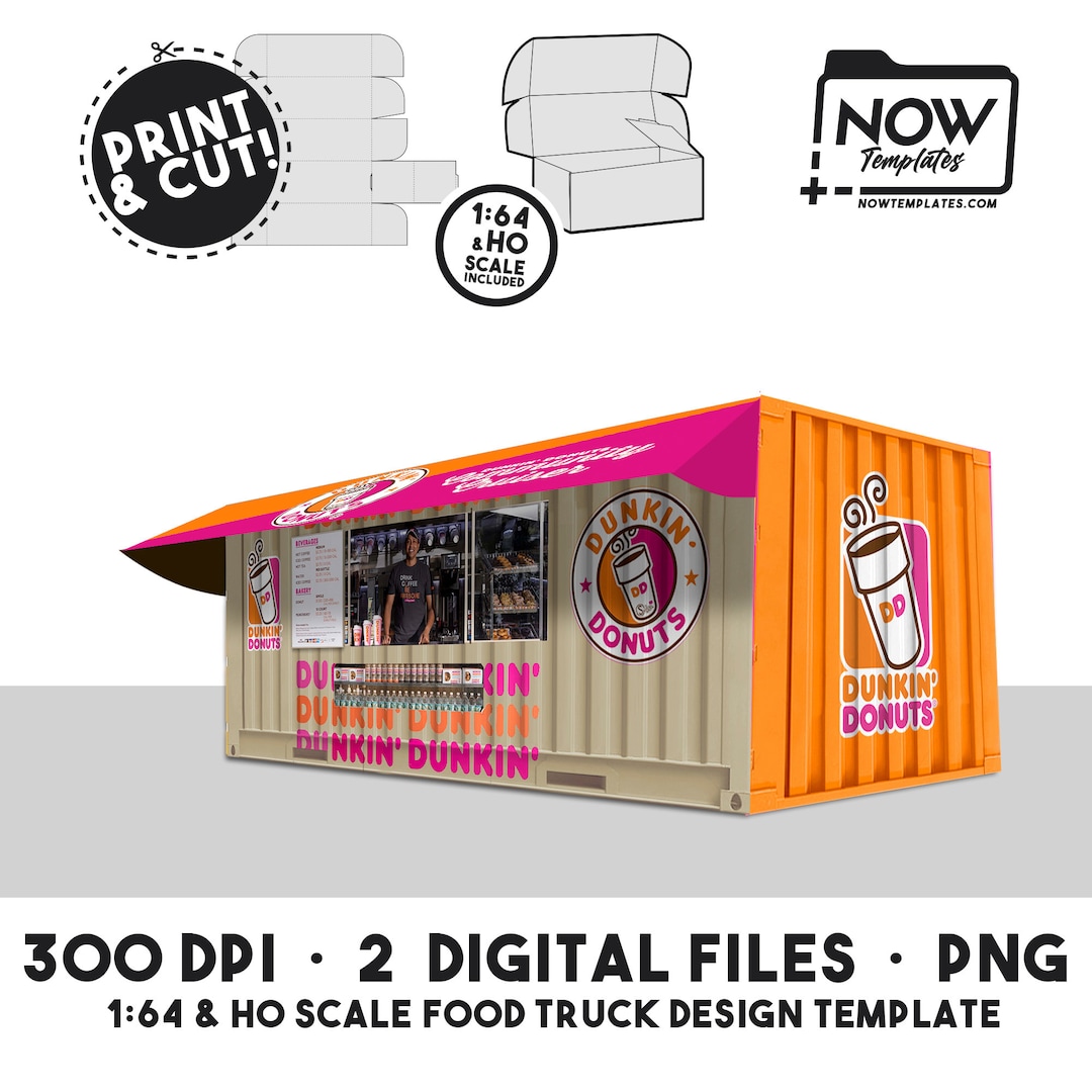 Sea Container Design for Toy Cars 164 Scale Dunkin Donuts Food - Etsy