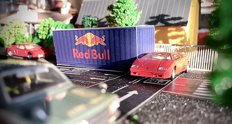 Maritime Container Design for Toy Cars Scale 164 RED BULL Cargo ...