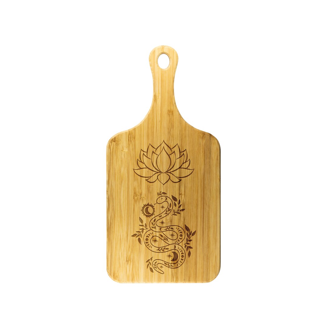 Serpent and Lotus Cutting Board, Decorative Kitchen Utensil, House Gift ...